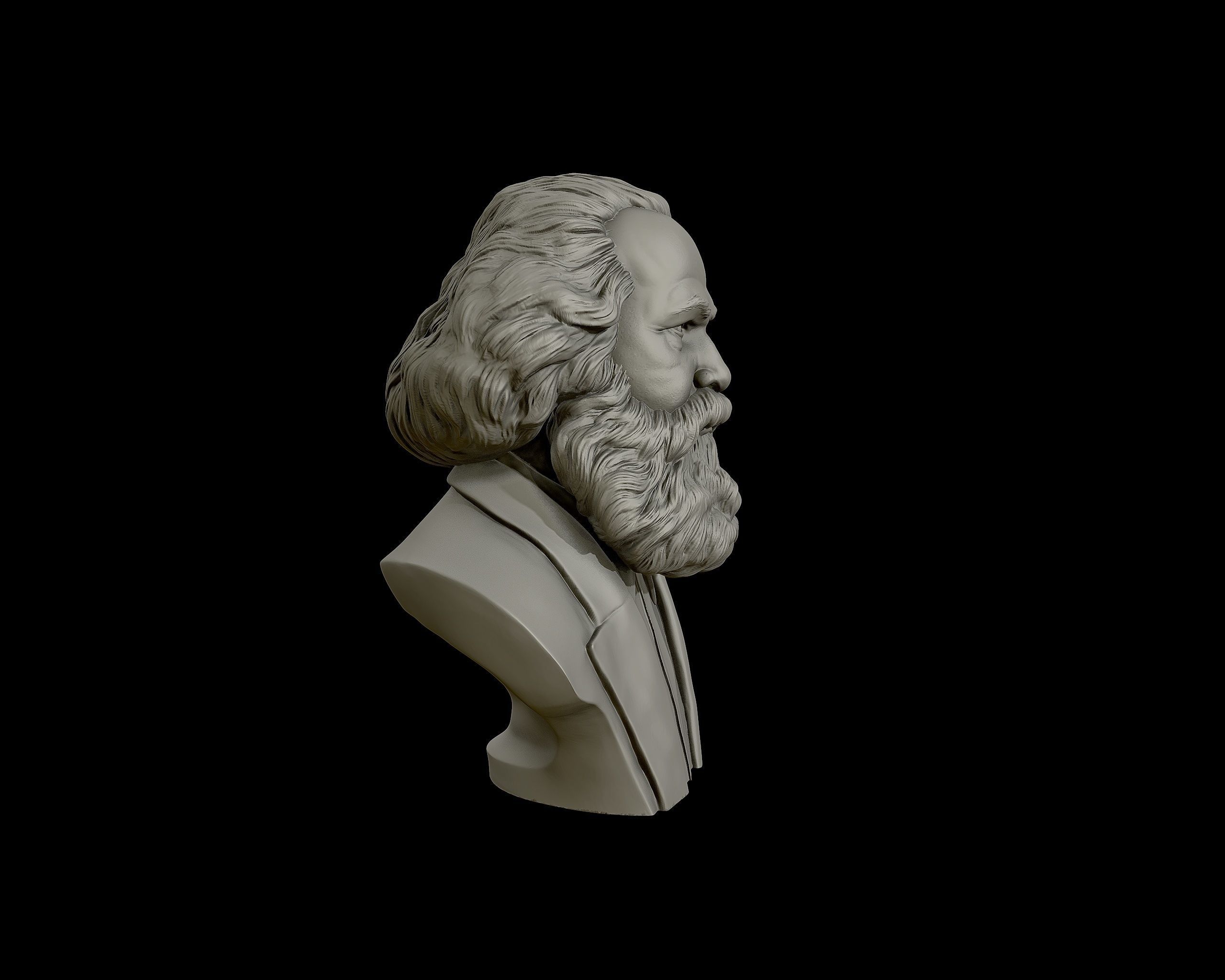 Karl Marx 3D printable sculpture 3D model 3D printable | CGTrader