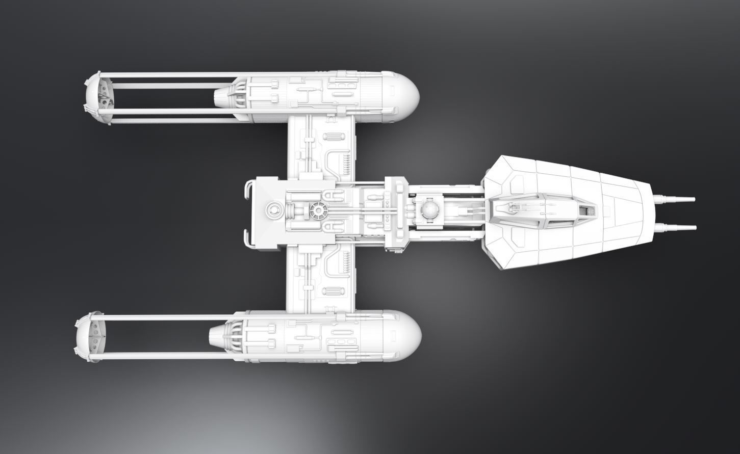 Y wing Scale model 3D model 3D printable | CGTrader
