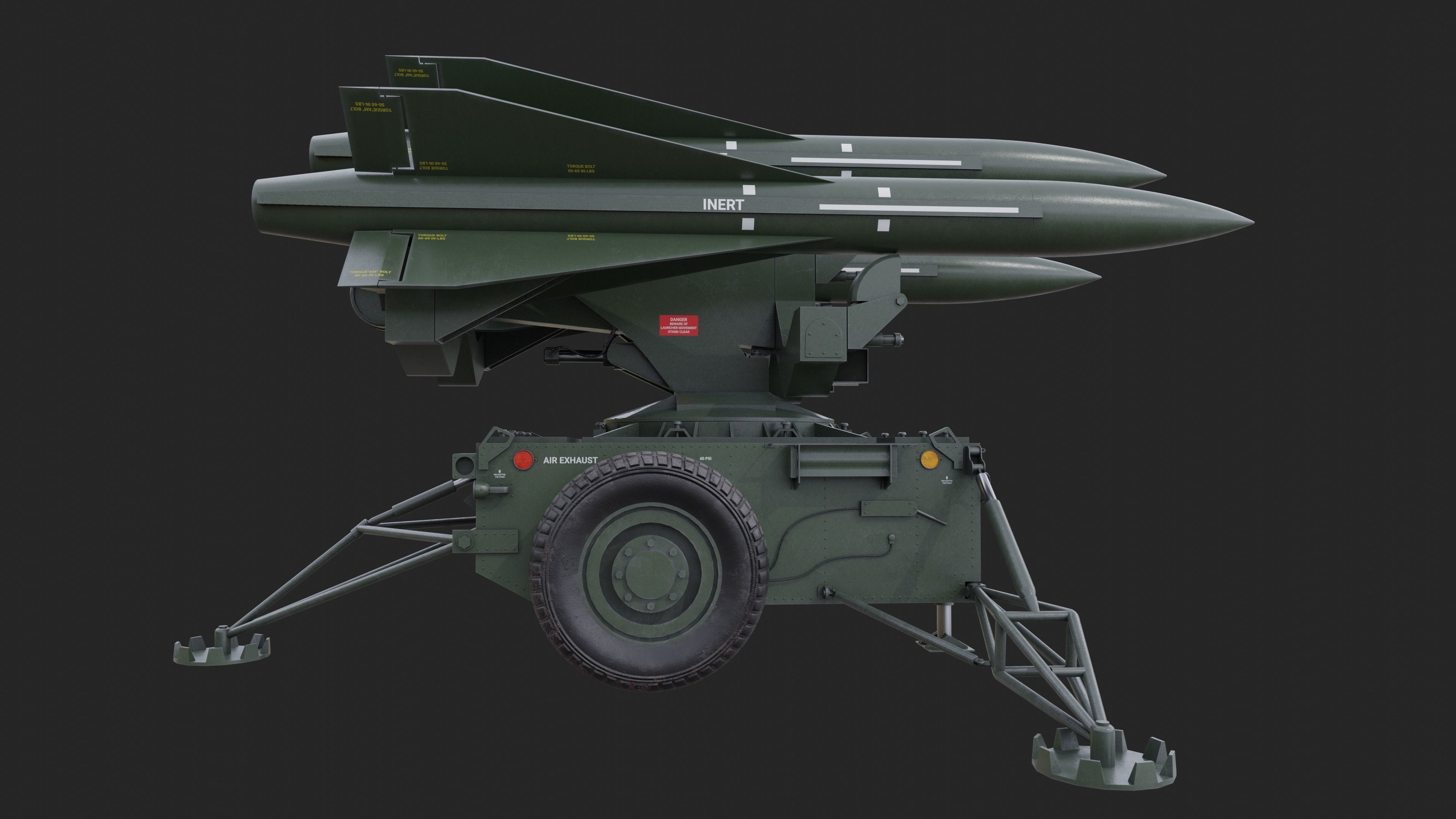 3D model Mim 23 HAWK - Air Defense Missile VR / AR / low-poly | CGTrader