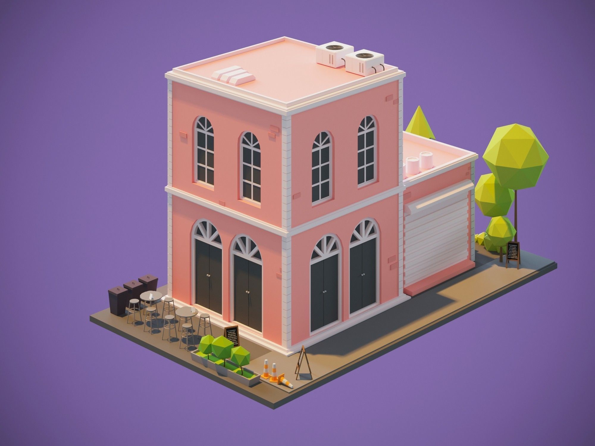 Houses Low-Poly Packs 3D model | CGTrader