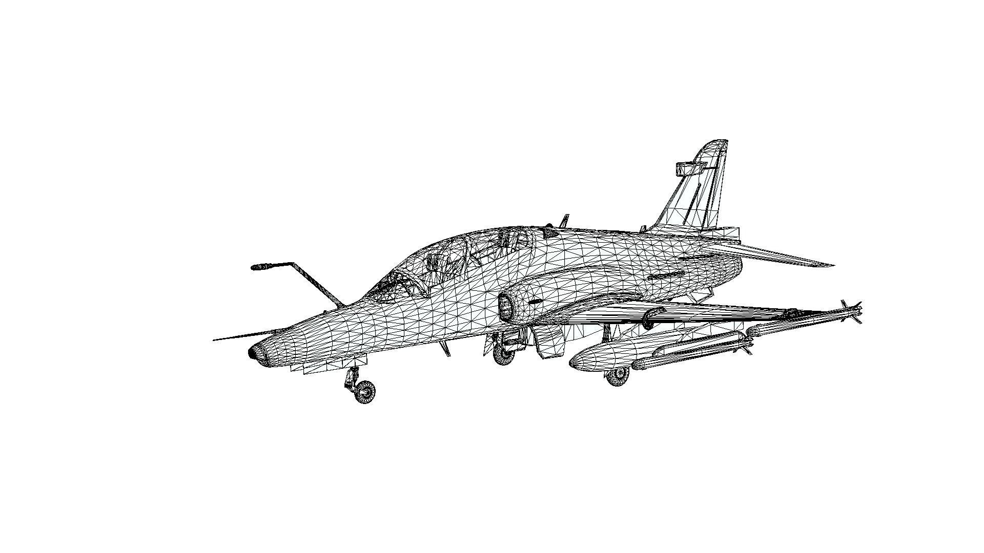 3D model BAE Hawk Mk 120 South African Airforce VR / AR / low-poly ...