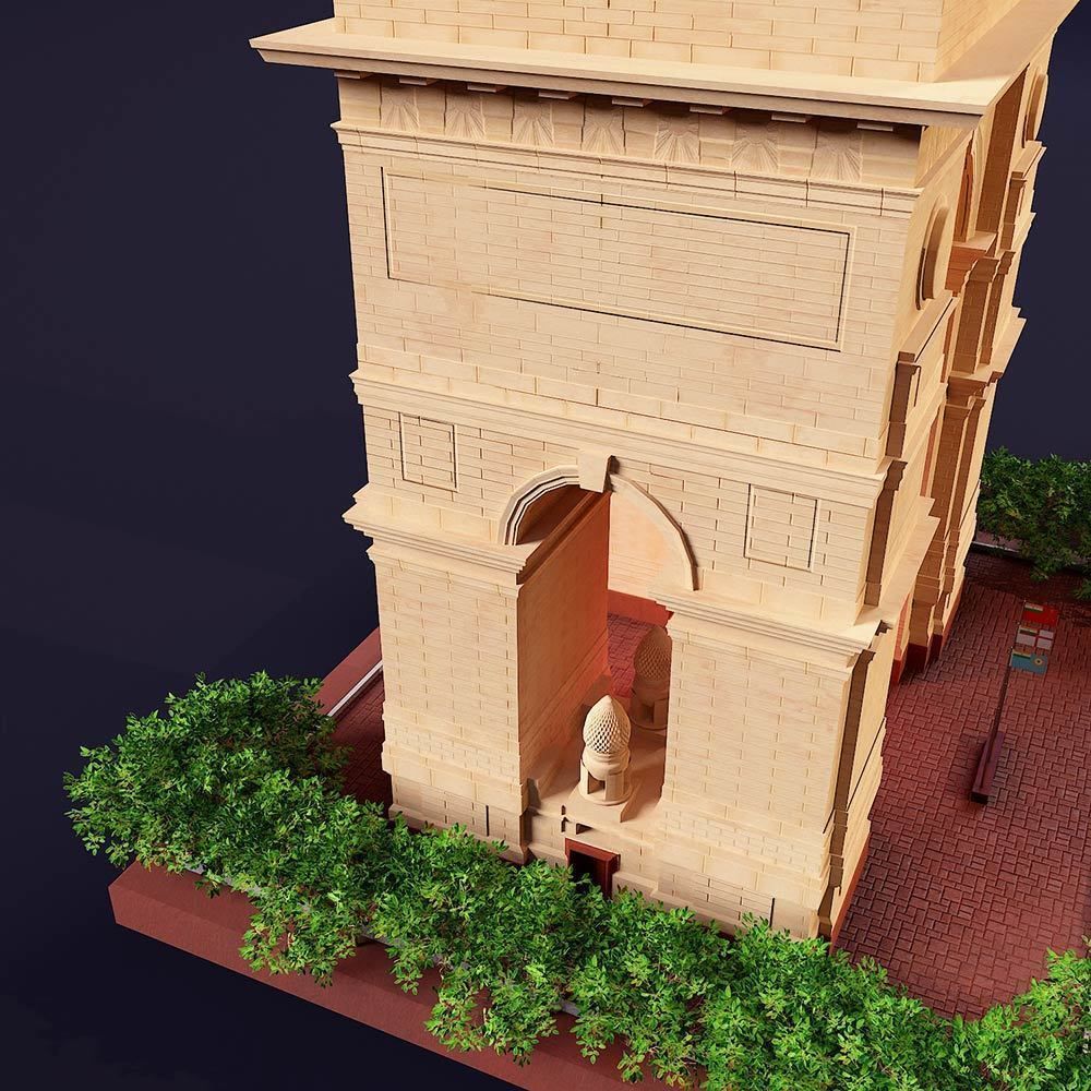 3D model India Gate memorial PBR 3d model VR / AR / low-poly | CGTrader