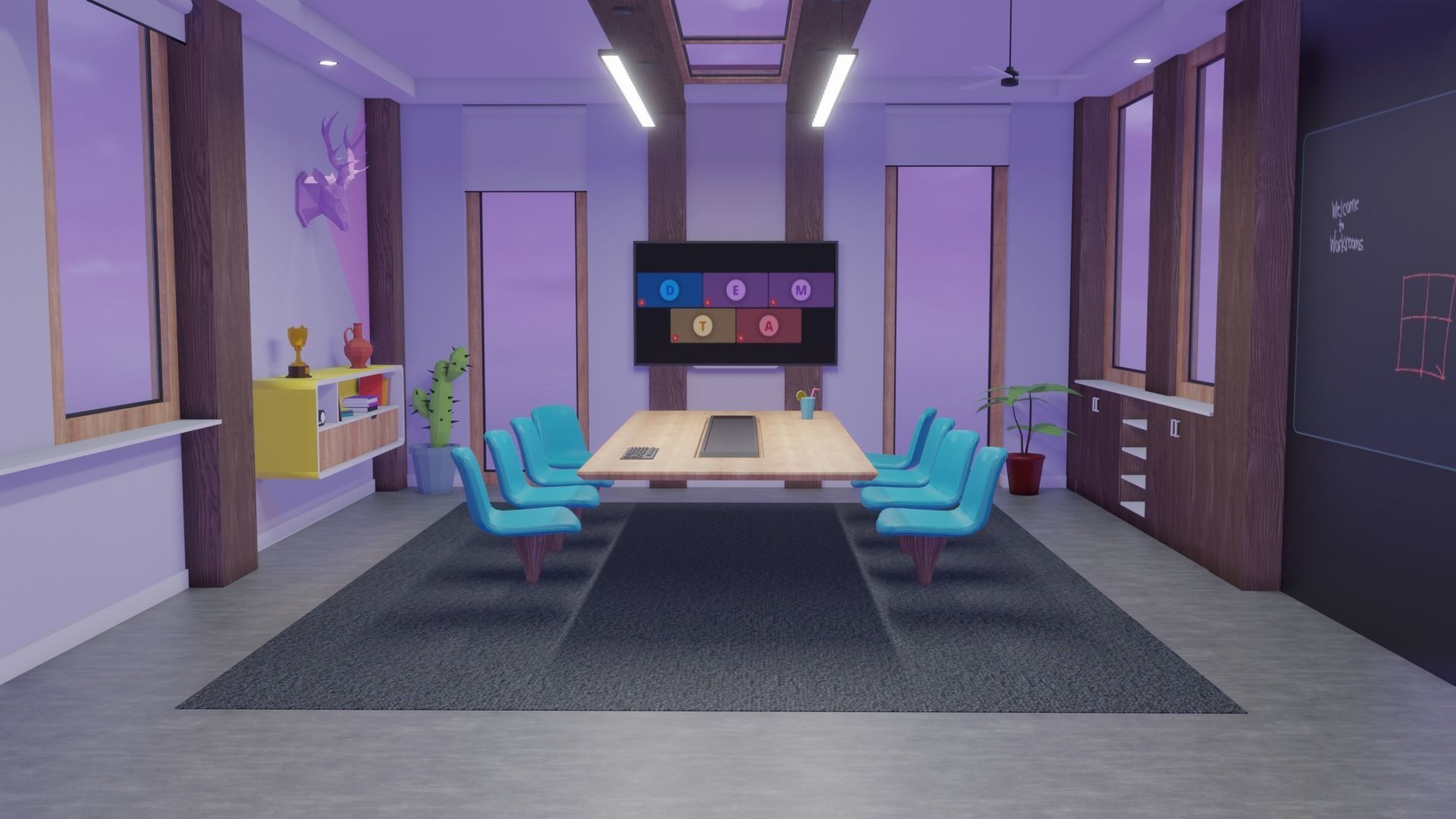 3D model Metaverse Workroom VR / AR / low-poly | CGTrader