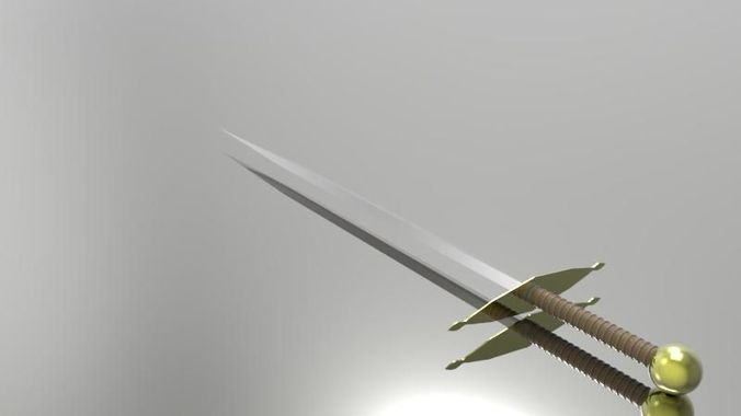 A sword model in AutoCAD free 3D model | CGTrader
