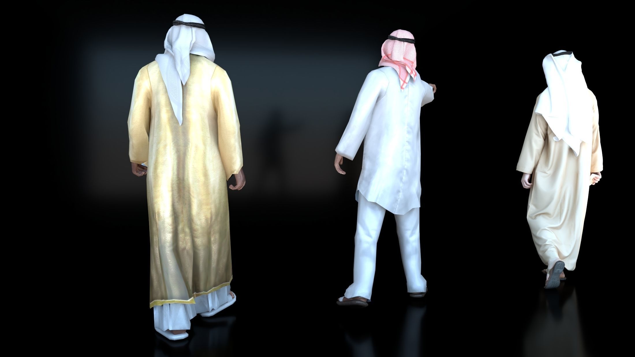 The men of Islam 3D model 3D model | CGTrader