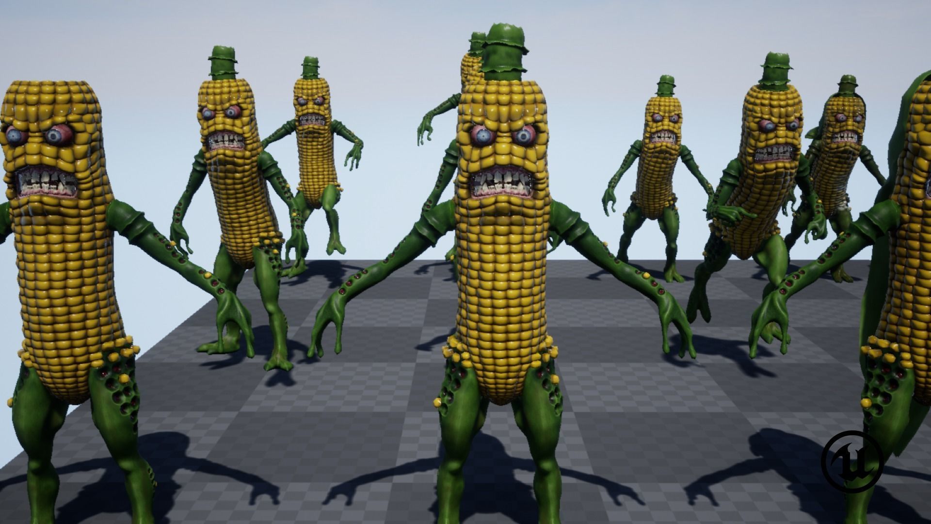 3D model Corn monster - Game Ready Low-poly 3D mode VR / AR / low-poly ...