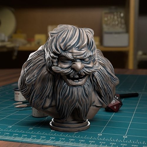 Bridge Keeper Bust- Pre-Supported 3D model 3D printable | CGTrader