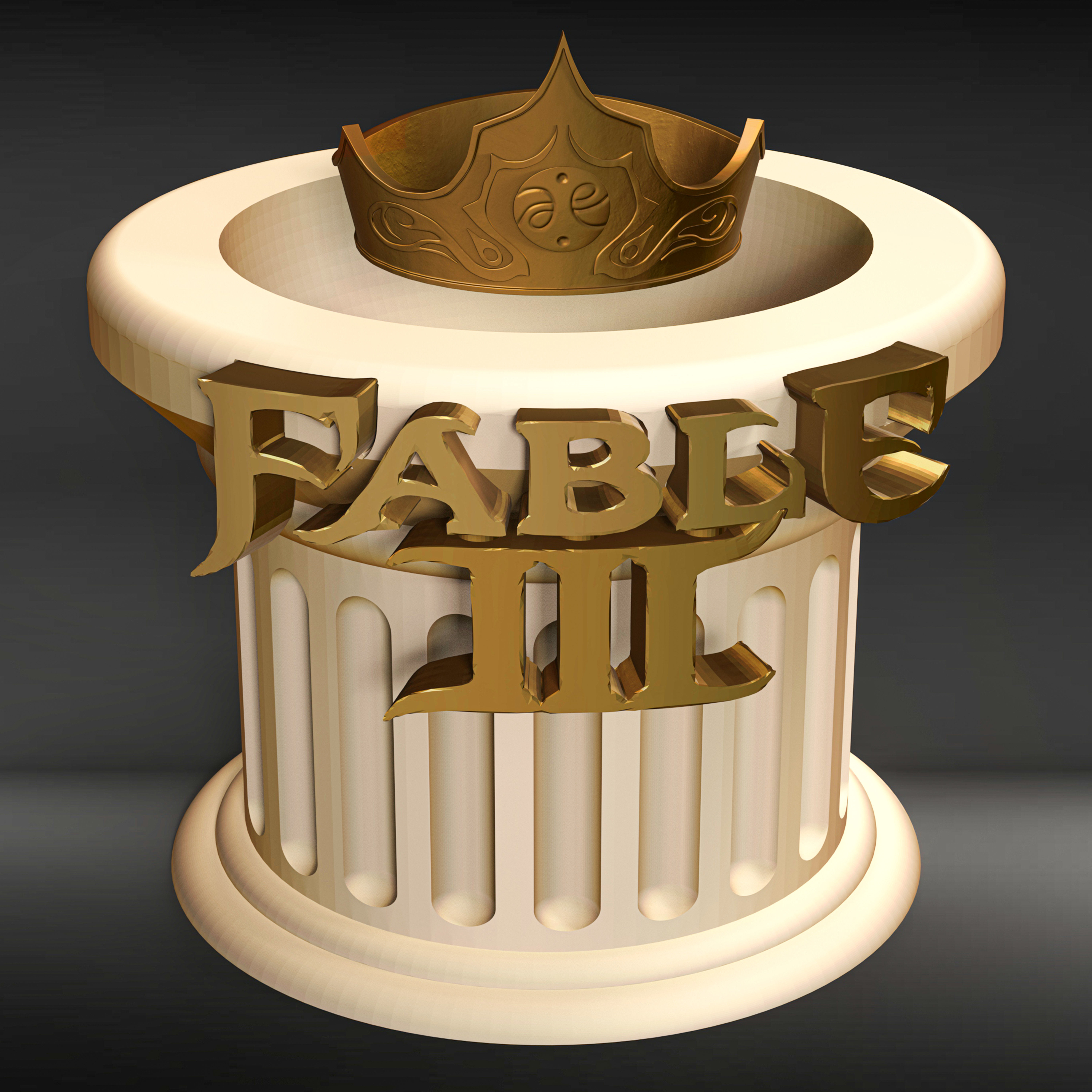 Crown and Base with Resin - Fable III 3D model 3D printable | CGTrader