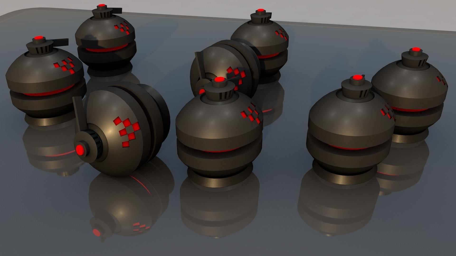 Sci Fi Grenade 3D model | CGTrader