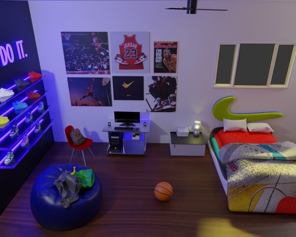 Jordan bedroom 3D model | CGTrader
