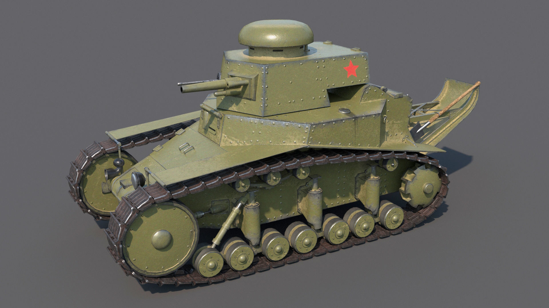 3D model T18 aka MS1 soviet tank VR / AR / low-poly | CGTrader