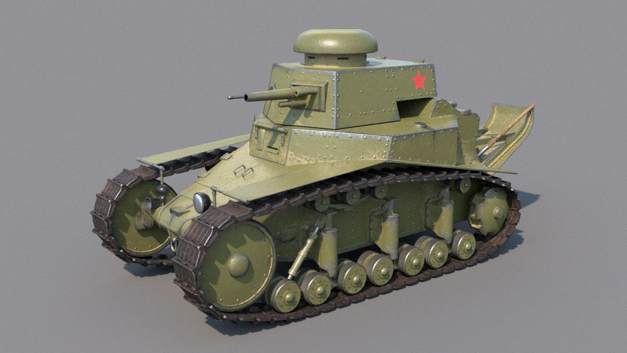 3D model T18 aka MS1 soviet tank VR / AR / low-poly | CGTrader