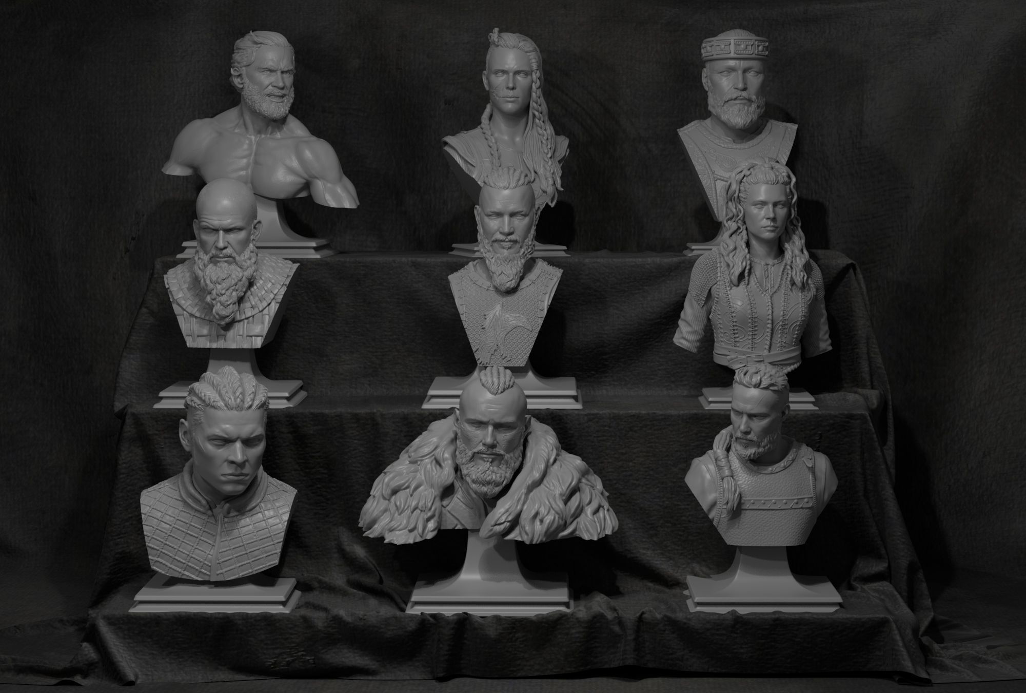 VIKING BUST COLLECTION 3D model 3D printable | CGTrader