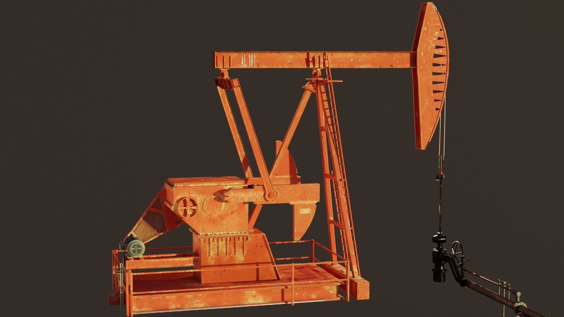 3D model Oil Beam Pump VR / AR / low-poly | CGTrader