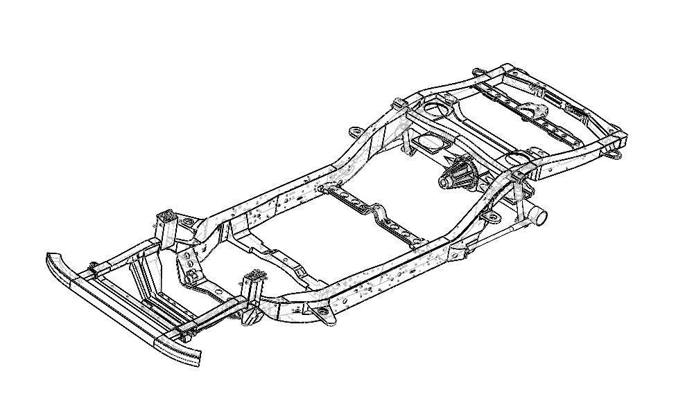 Toyota Land Cruiser Prado Chassis Frame 3D model | CGTrader