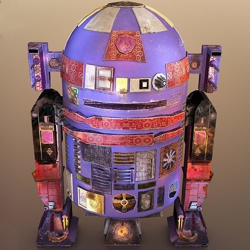 Extremely Detailed Low Poly PBR R4D4 free VR / AR / low-poly 3D model ...