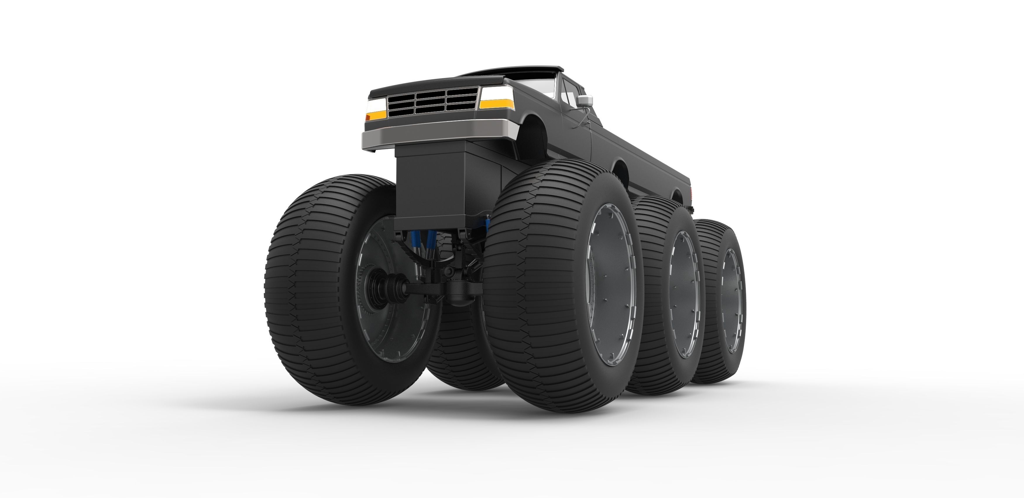 Monster Truck 6x6 concept 3D model | CGTrader