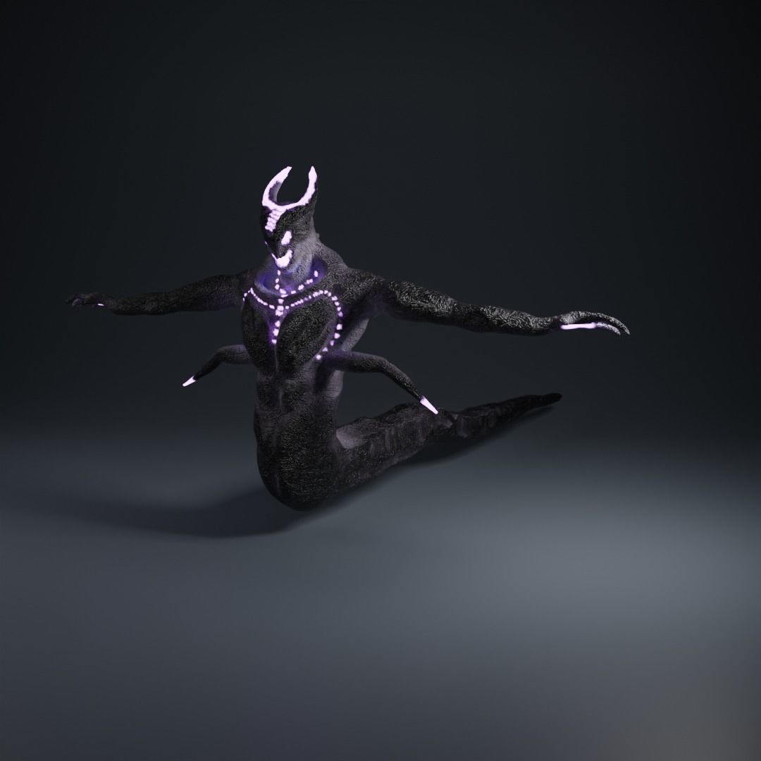 space monster free 3D model rigged | CGTrader