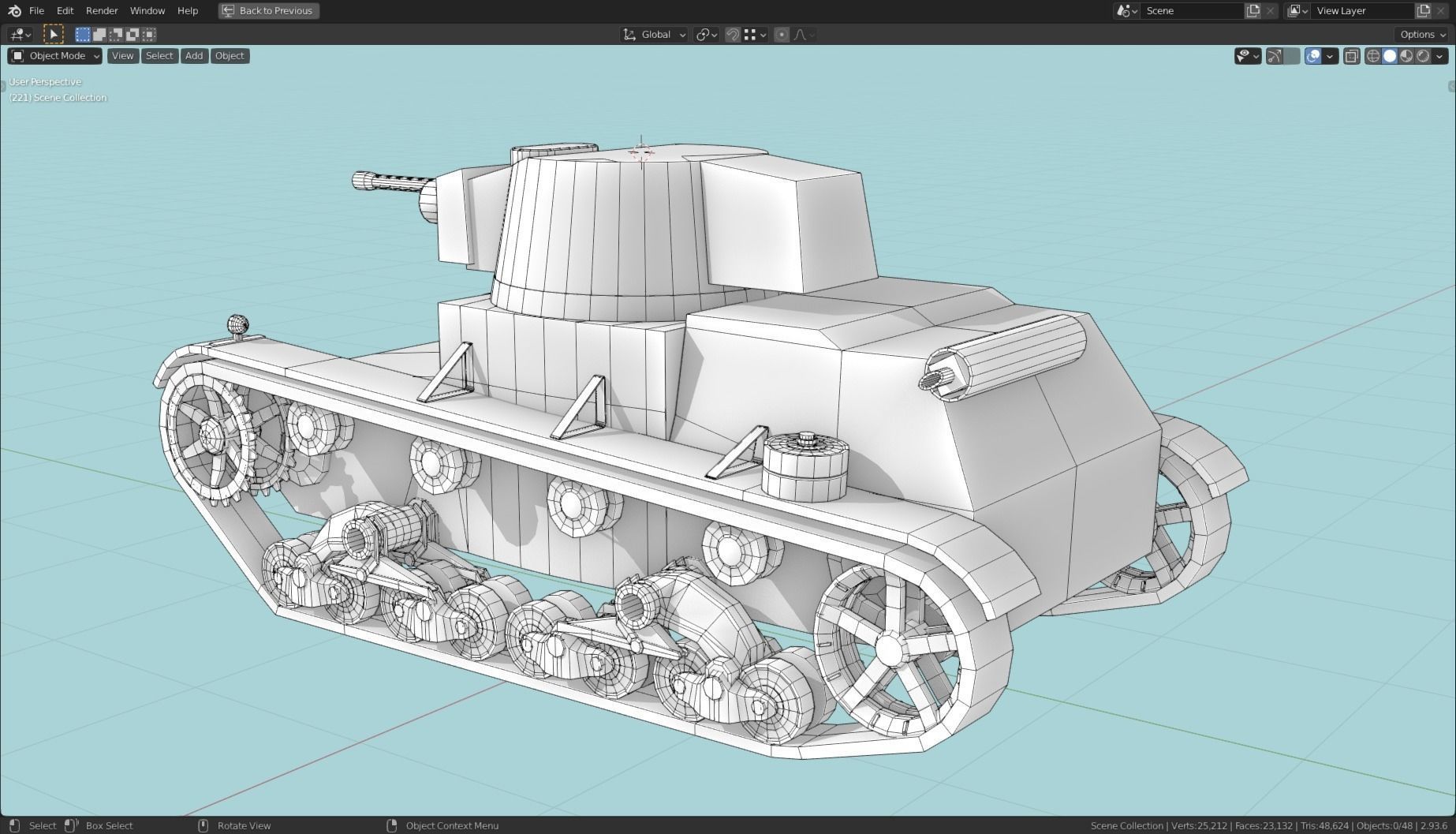 3D model 7TP Tank Base Mesh VR / AR / low-poly | CGTrader