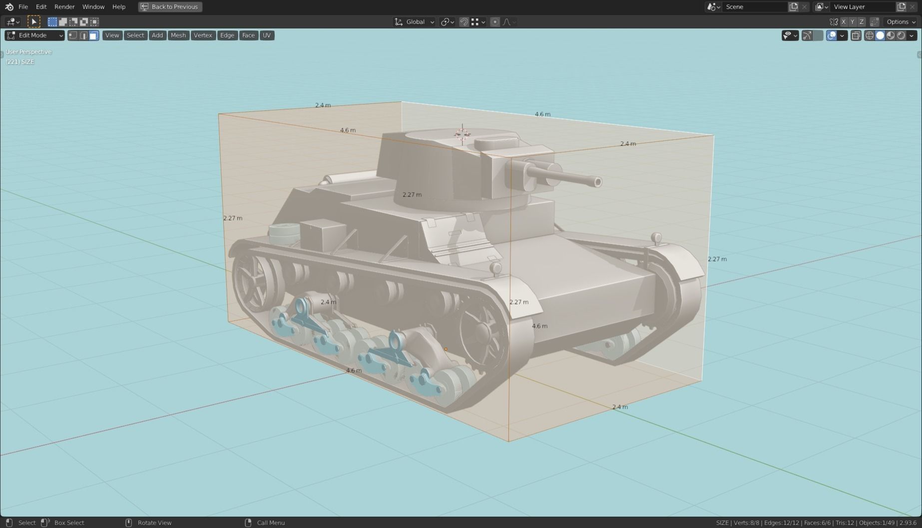 3D model 7TP Tank Base Mesh VR / AR / low-poly | CGTrader