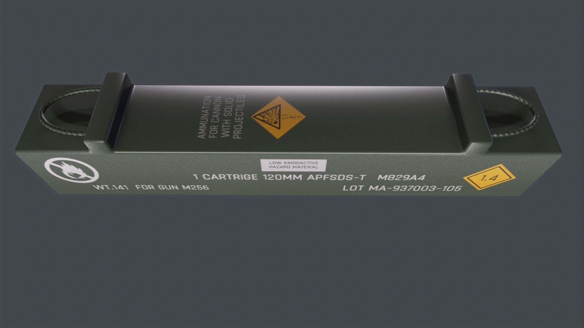 3D model Ammo box tank shell 120mm VR / AR / low-poly | CGTrader