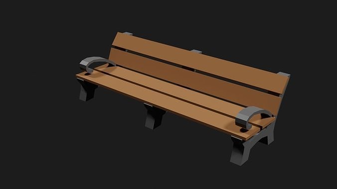 3D model Lowpoly Park Bench VR / AR / low-poly | CGTrader