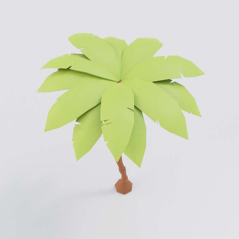3D model Coconut tree lowpoly toon 3d model VR / AR / low-poly | CGTrader
