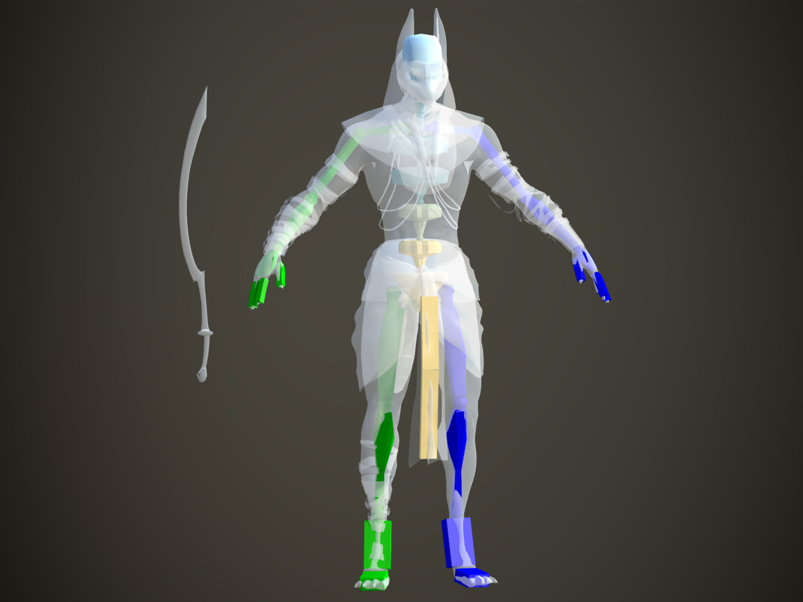 3D model Sphinx Warrior VR / AR / low-poly rigged | CGTrader