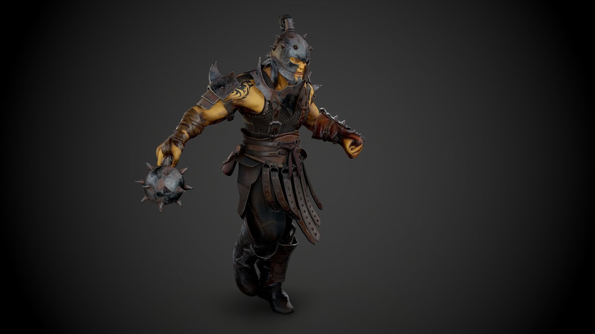 3D model Orc armored with mace VR / AR / low-poly | CGTrader