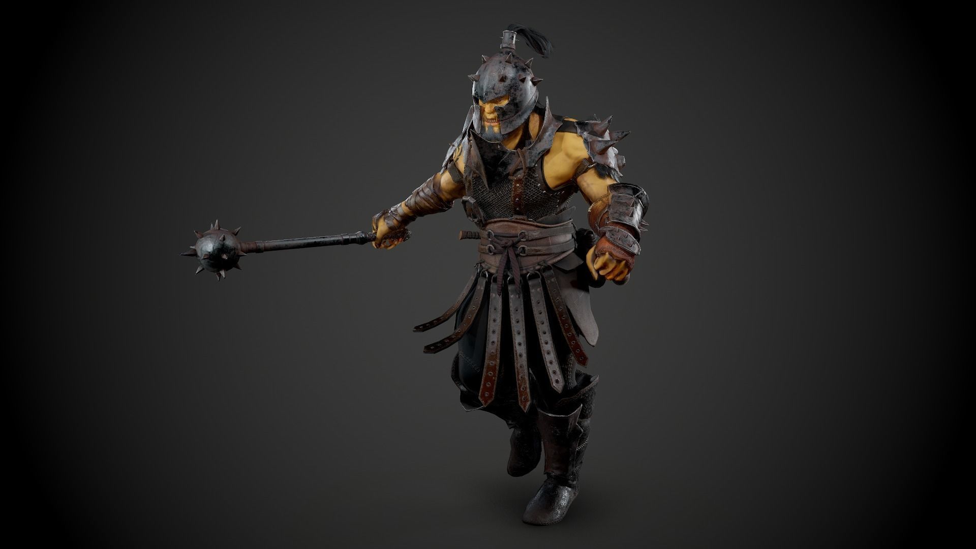 3D model Orc armored with mace VR / AR / low-poly | CGTrader