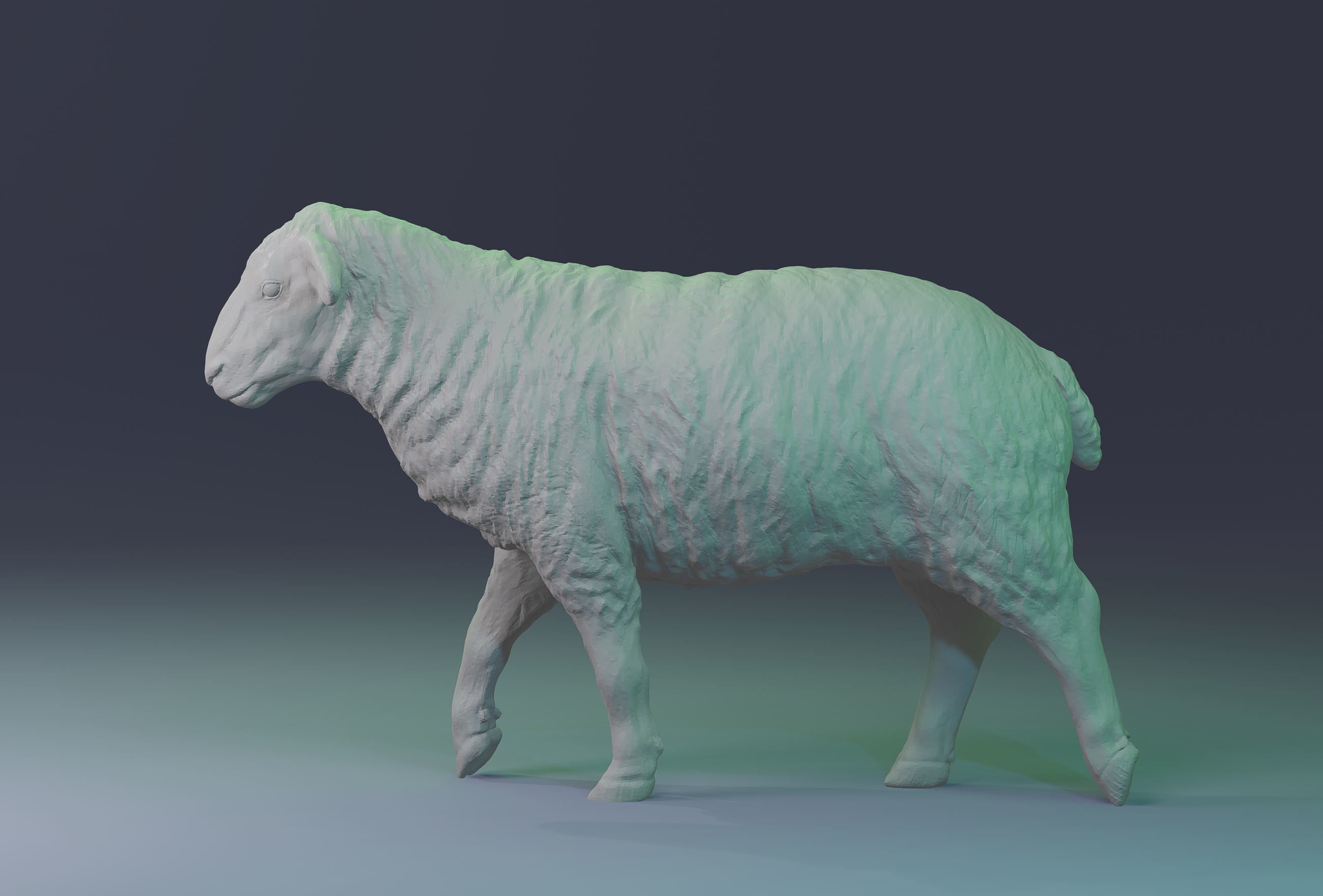 Realistic sheep optimized for printing walking version 3D model 3D ...