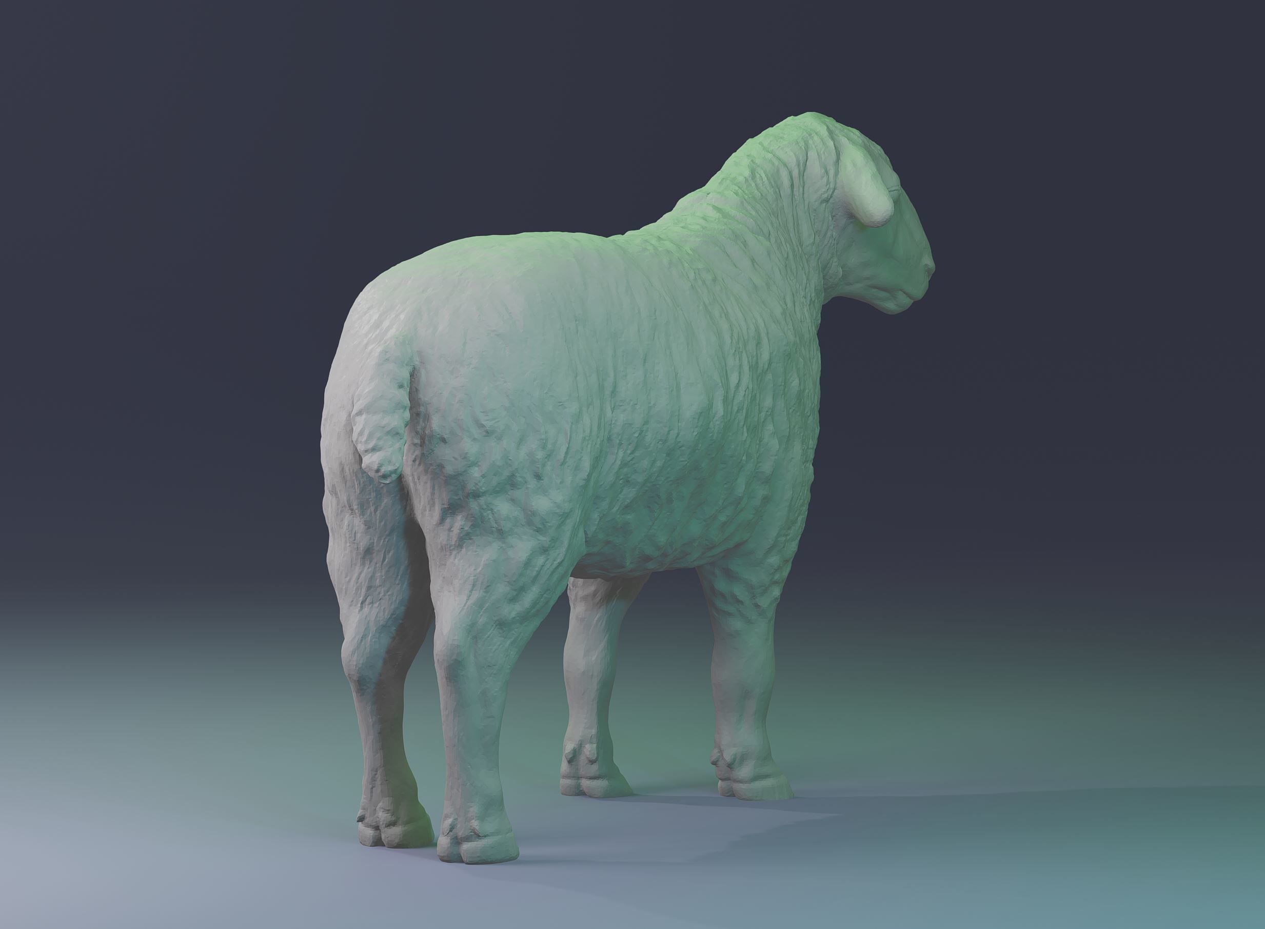 Realistic sheep standing version optimized for printing 3D model 3D ...