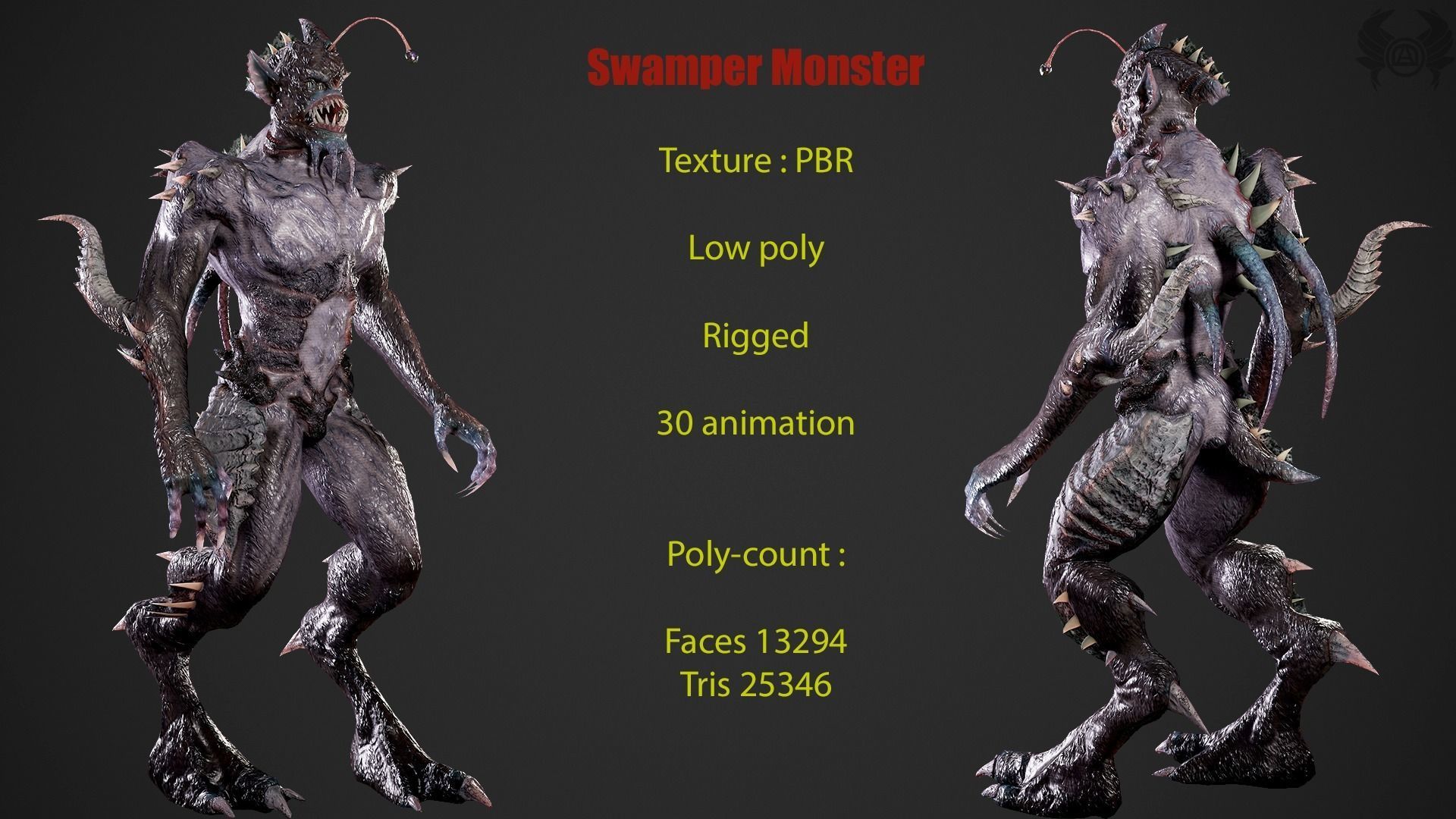 3D model Swamper Monster VR / AR / low-poly | CGTrader