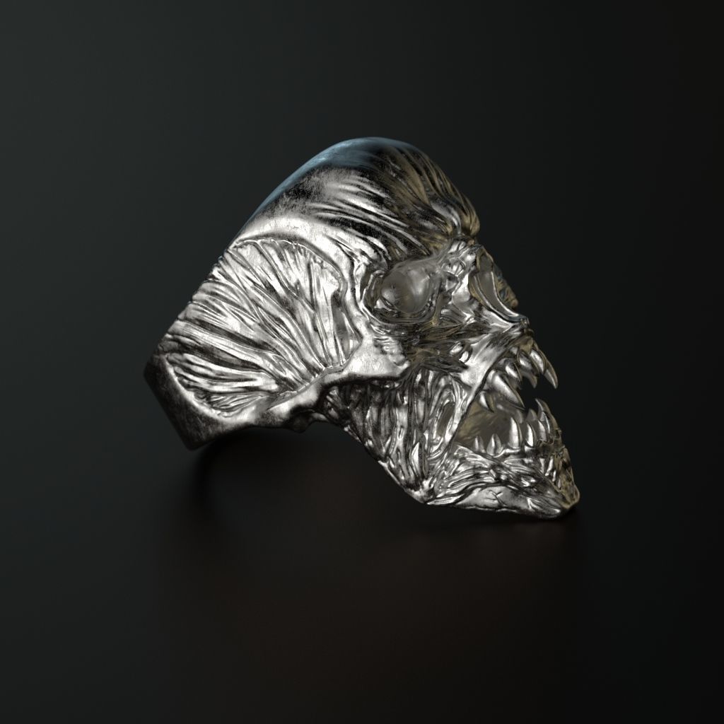 Ring Skull Vampire STL OBJ 3D model 3D printable | CGTrader