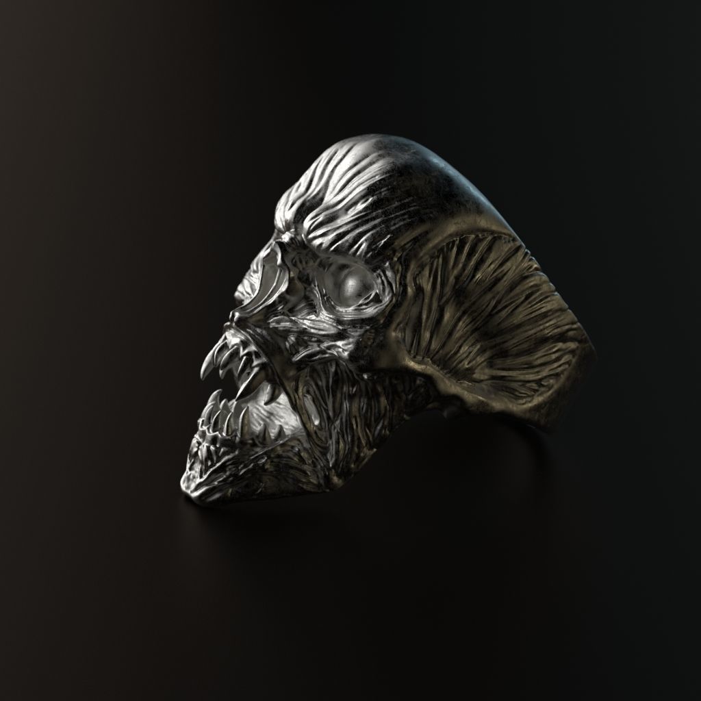 Ring Skull Vampire STL OBJ 3D model 3D printable | CGTrader