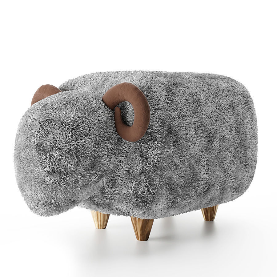 Pouffe - Sheep 3D model | CGTrader
