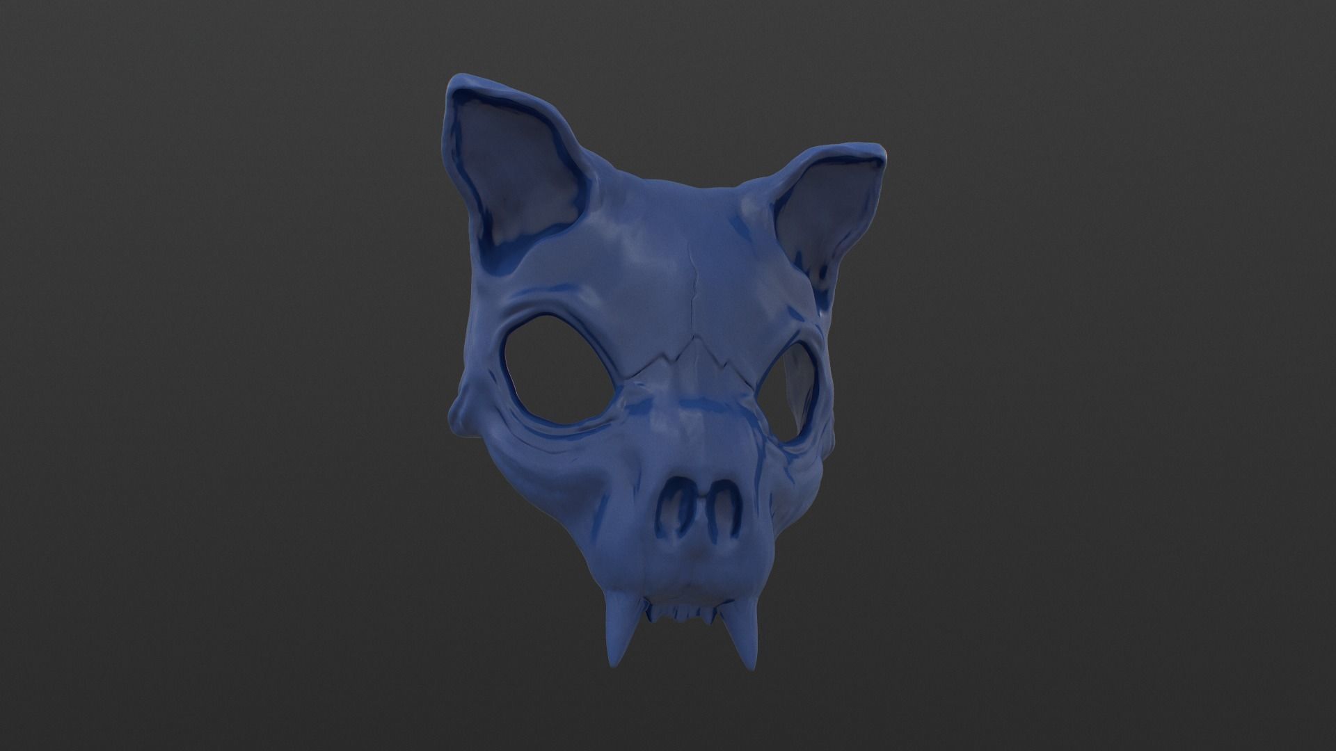 Cat Skull Mask 3D model 3D printable | CGTrader
