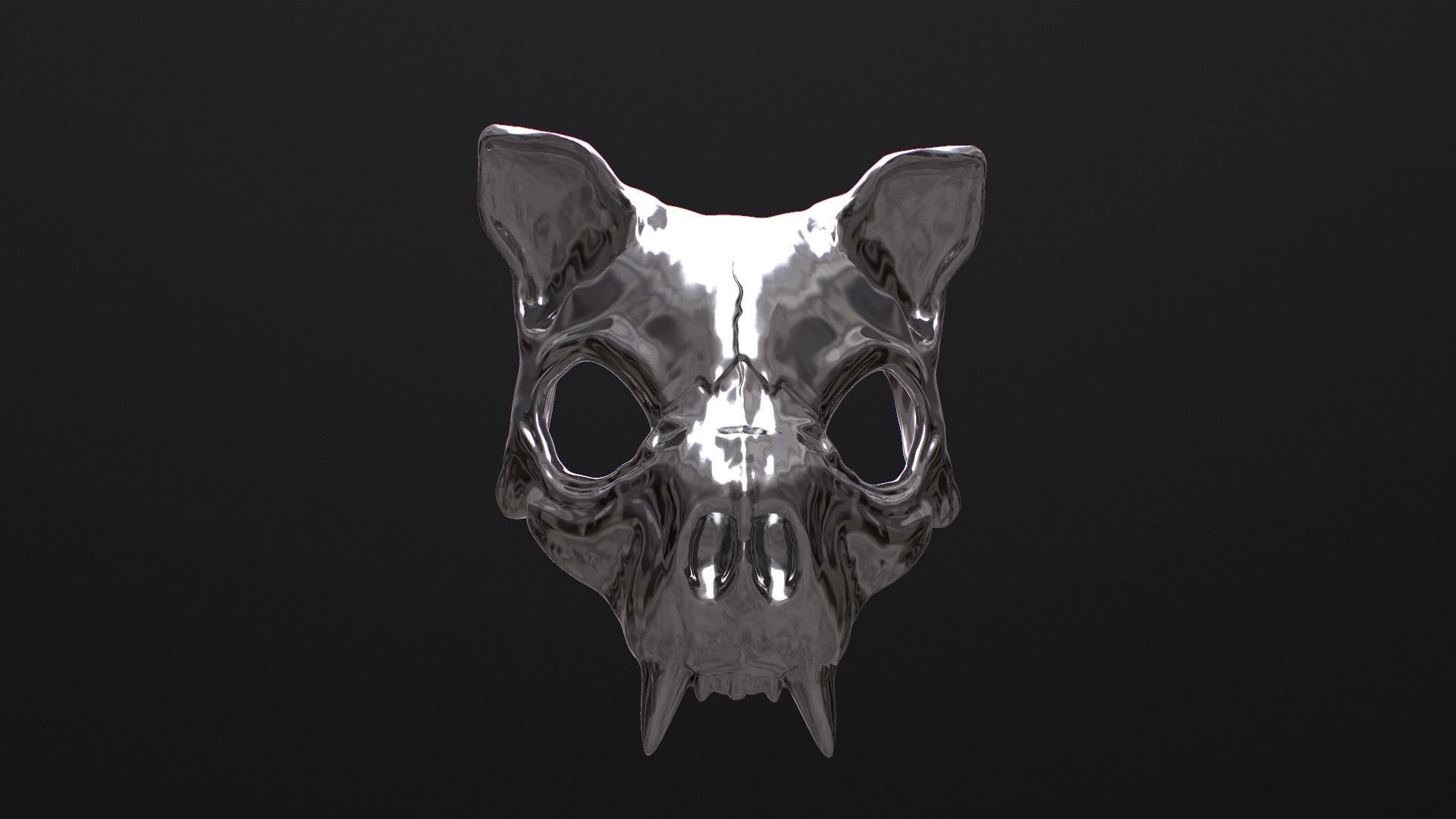 Cat Skull Mask 3D model 3D printable | CGTrader
