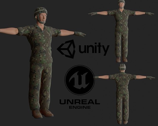 3D model army man Soldier VR / AR / low-poly | CGTrader