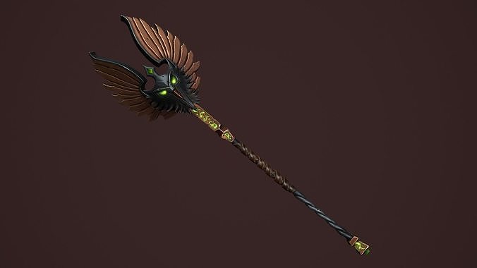 3D model Rune staff VR / AR / low-poly | CGTrader