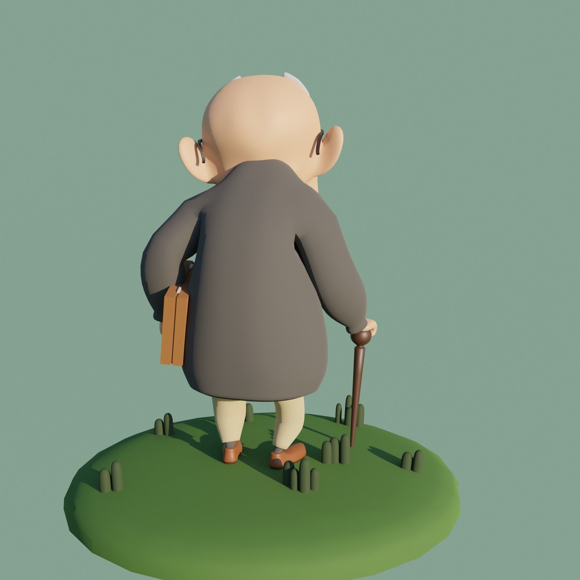 3D model Toon oldman Dave VR / AR / low-poly | CGTrader