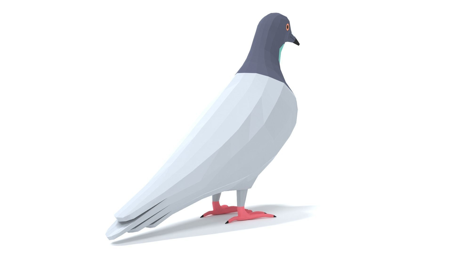 3D model Low Poly Cartoon Pigeon VR / AR / low-poly | CGTrader