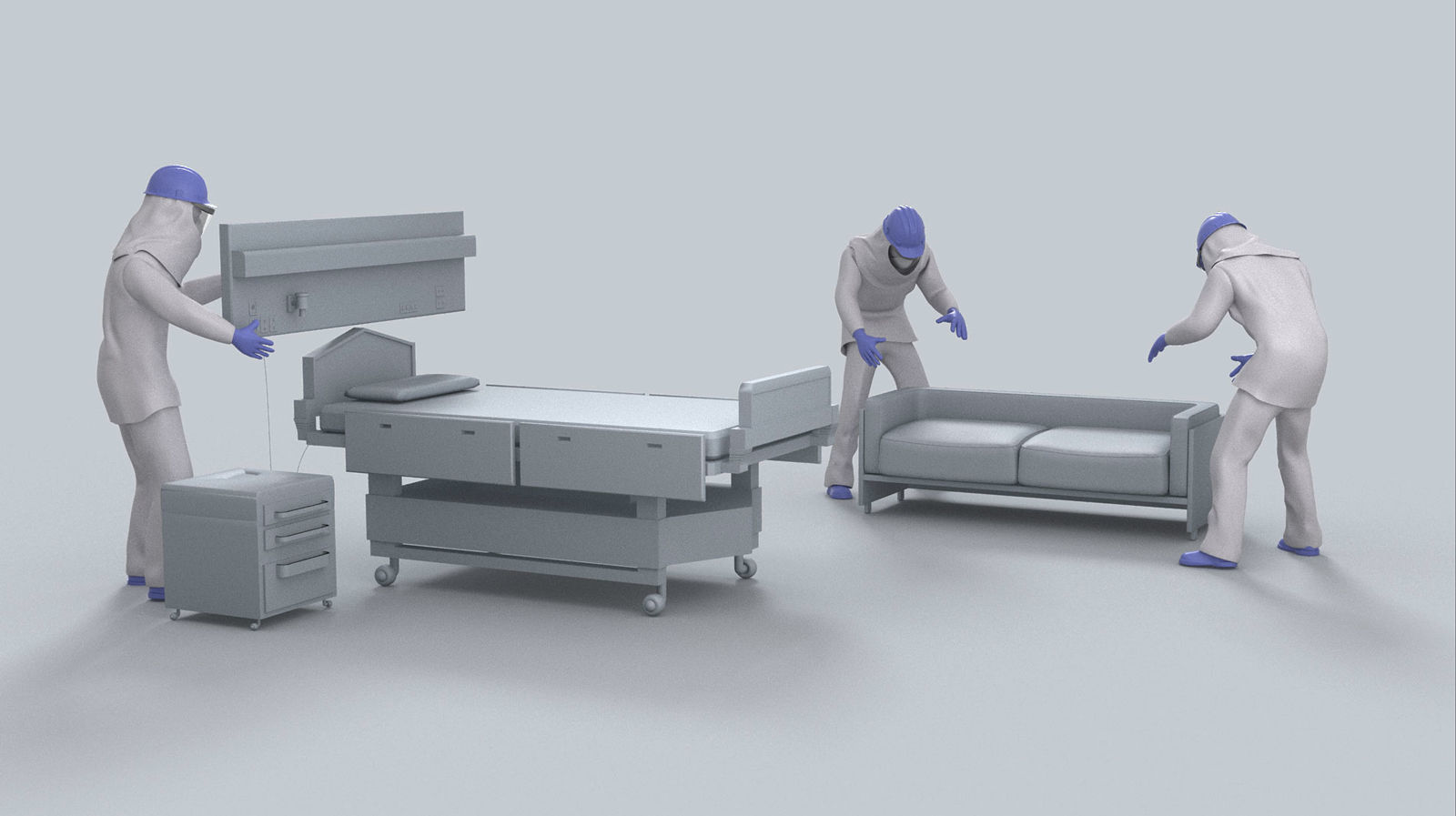 PPE Doctor Clothing Man 3D model animated | CGTrader