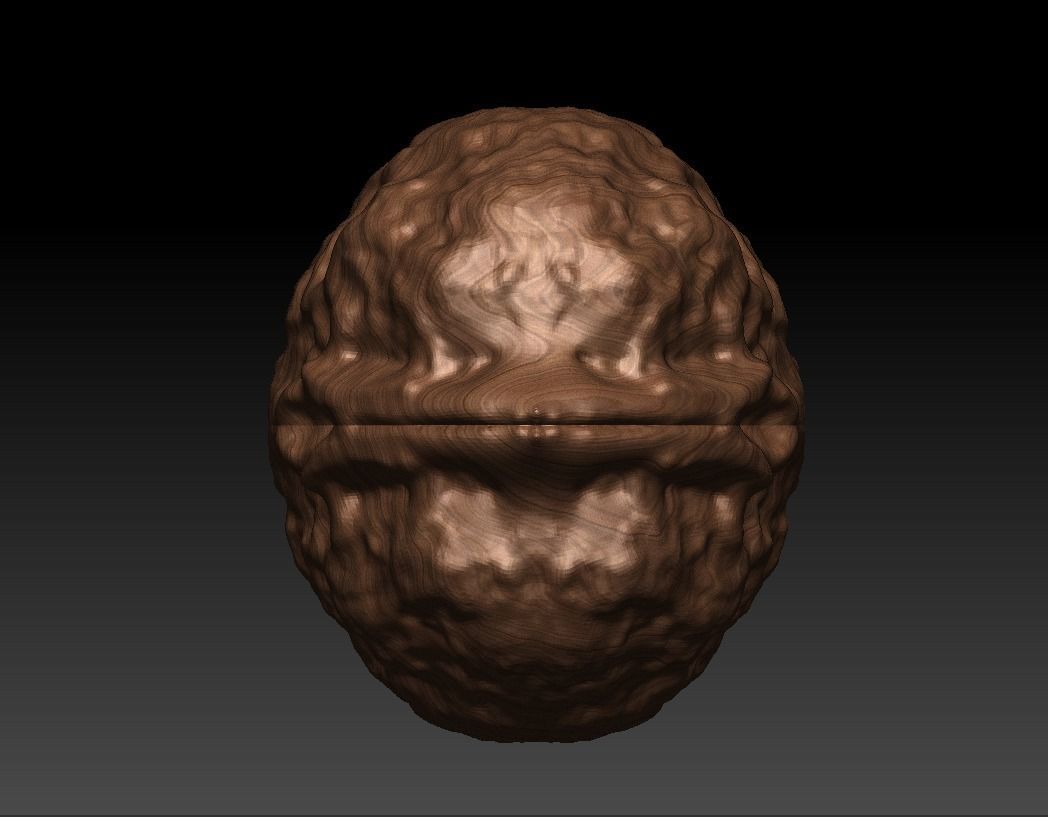 Walnut round carving STL download walnut 3D map download 3D model 3D ...