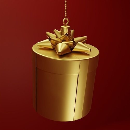 Gift Box Golden 3D - 01 3D model animated | CGTrader