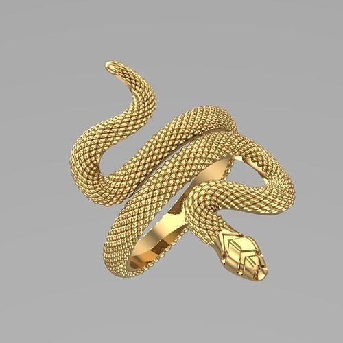 Snake ring 3D model 3D printable | CGTrader