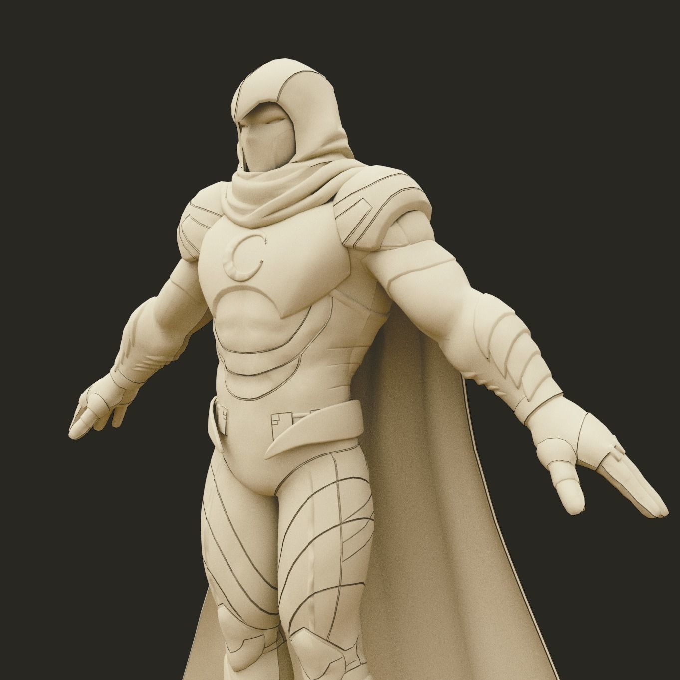 Moon Knight 3d Model 3D model 3D model rigged | CGTrader