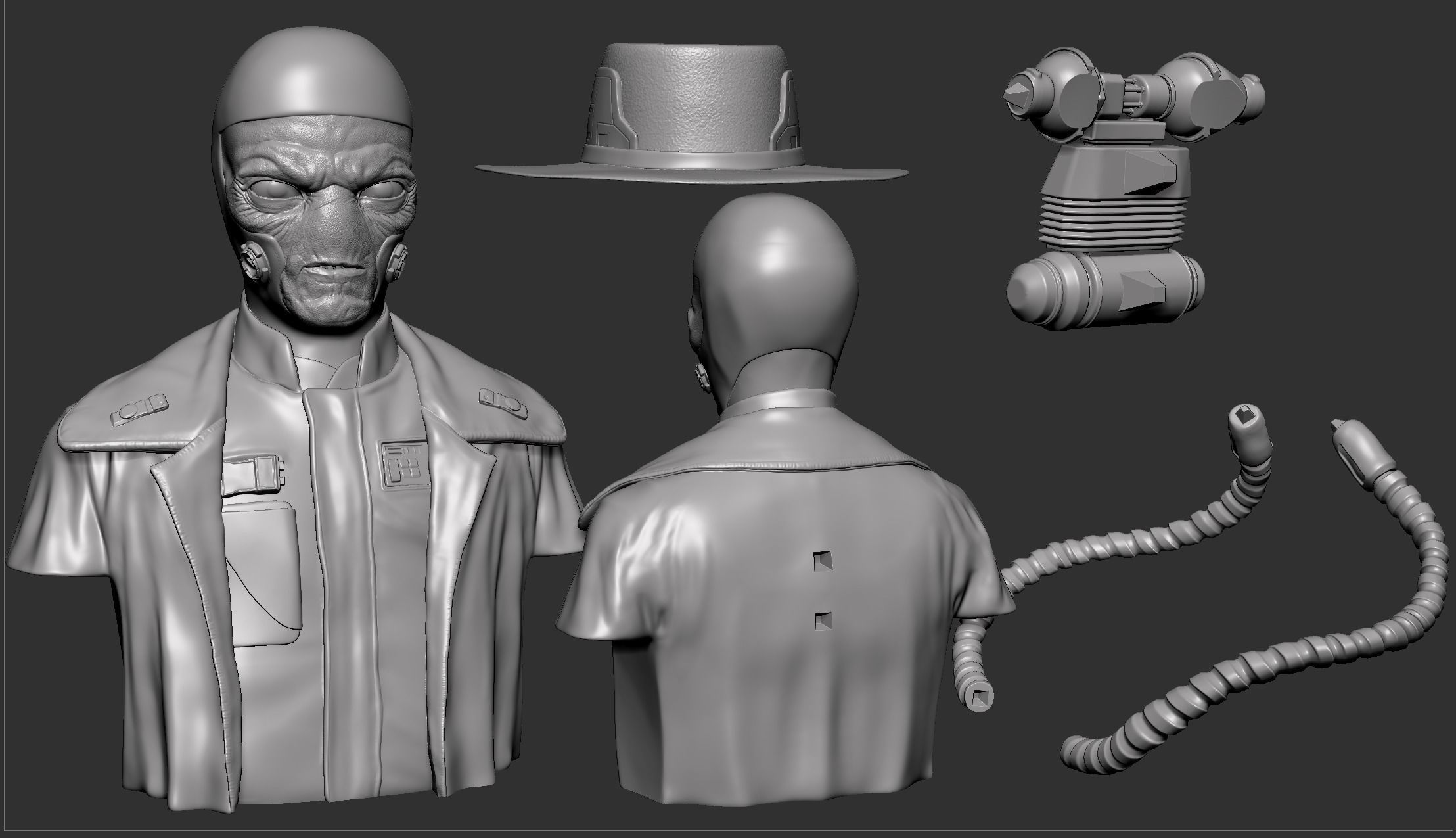 Cad Bane Bust 3D model 3D printable | CGTrader