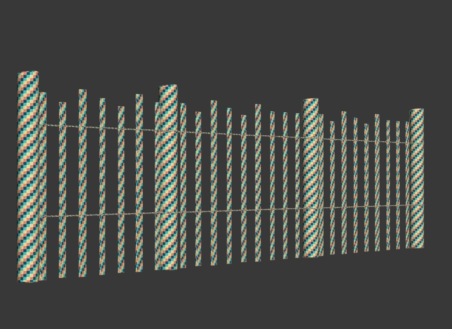 Wooden fencing 3D model | CGTrader