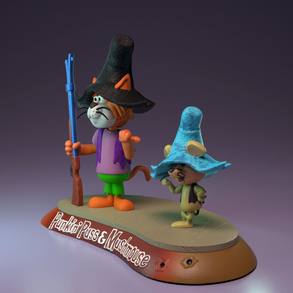 Punkin Puss and Mushmouse 3D model 3D printable | CGTrader